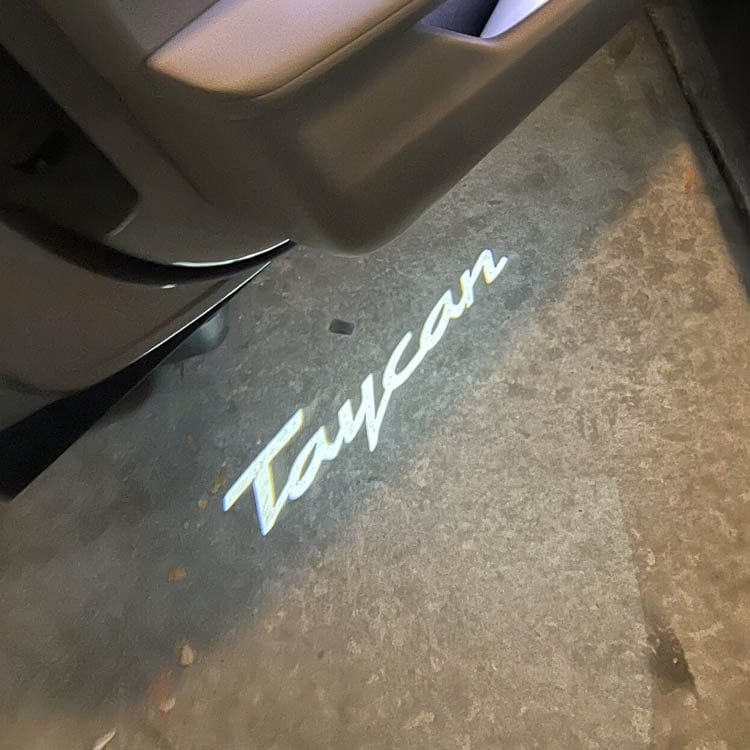 Custom LED Door Projector Puddle Lights for Porsche Taycan Logo ...