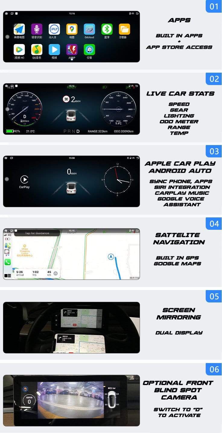 RHD Tesla Dashboard Display Model 3 by Hansshow – ApexModz