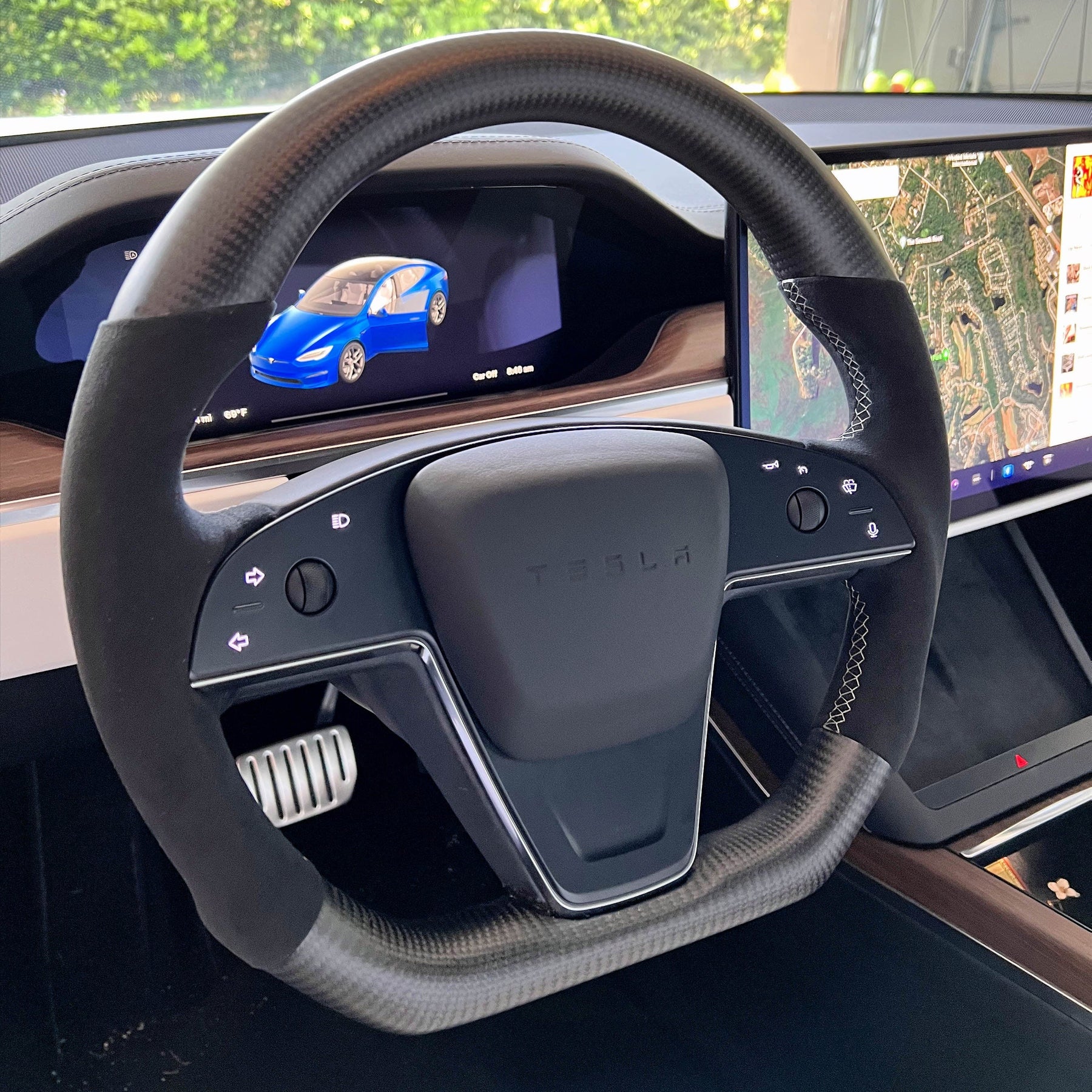 Tesla Model S/X Plaid Round Steering Wheel - ORDER NOW – ApexModz
