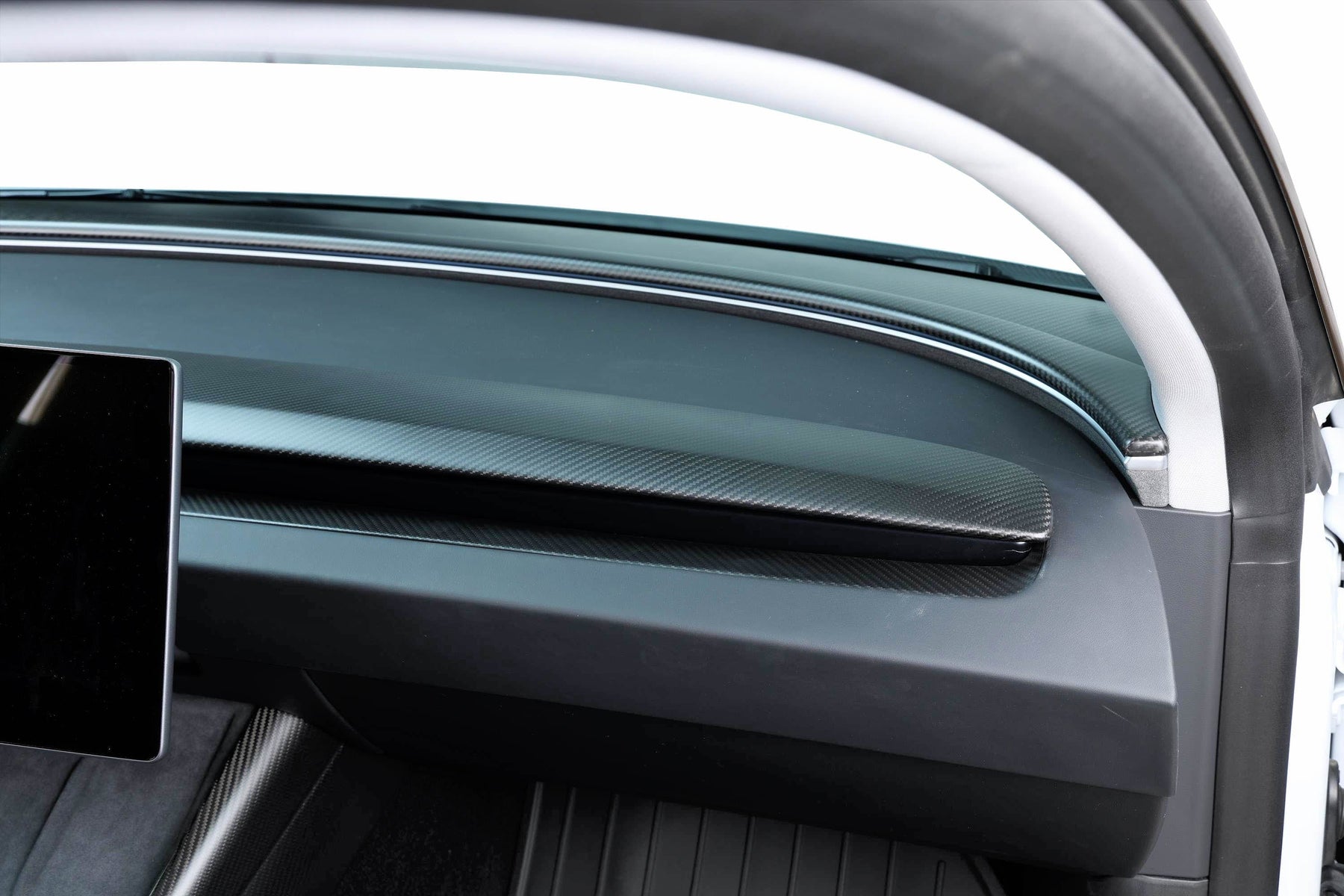 Tesla Model 3 2023-2024 Real Molded Matte Carbon Fiber Dashboard Air ...